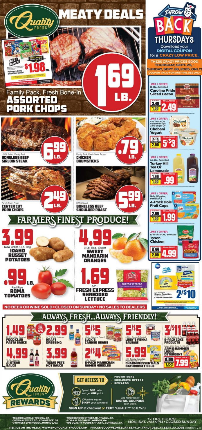 Quality Foods Weekly Ad Sep 24 – Sep 30, 2025