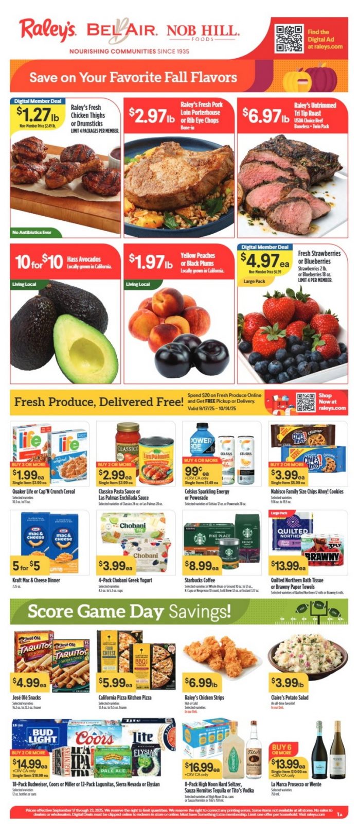 Raley's Supermarkets Weekly Ad Sep 17 – Sep 23, 2025