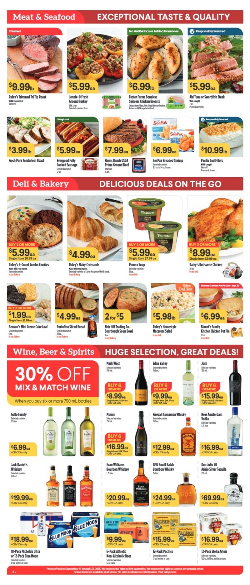 Raley's Supermarkets Weekly Ad Sep 17 – Sep 23, 2025