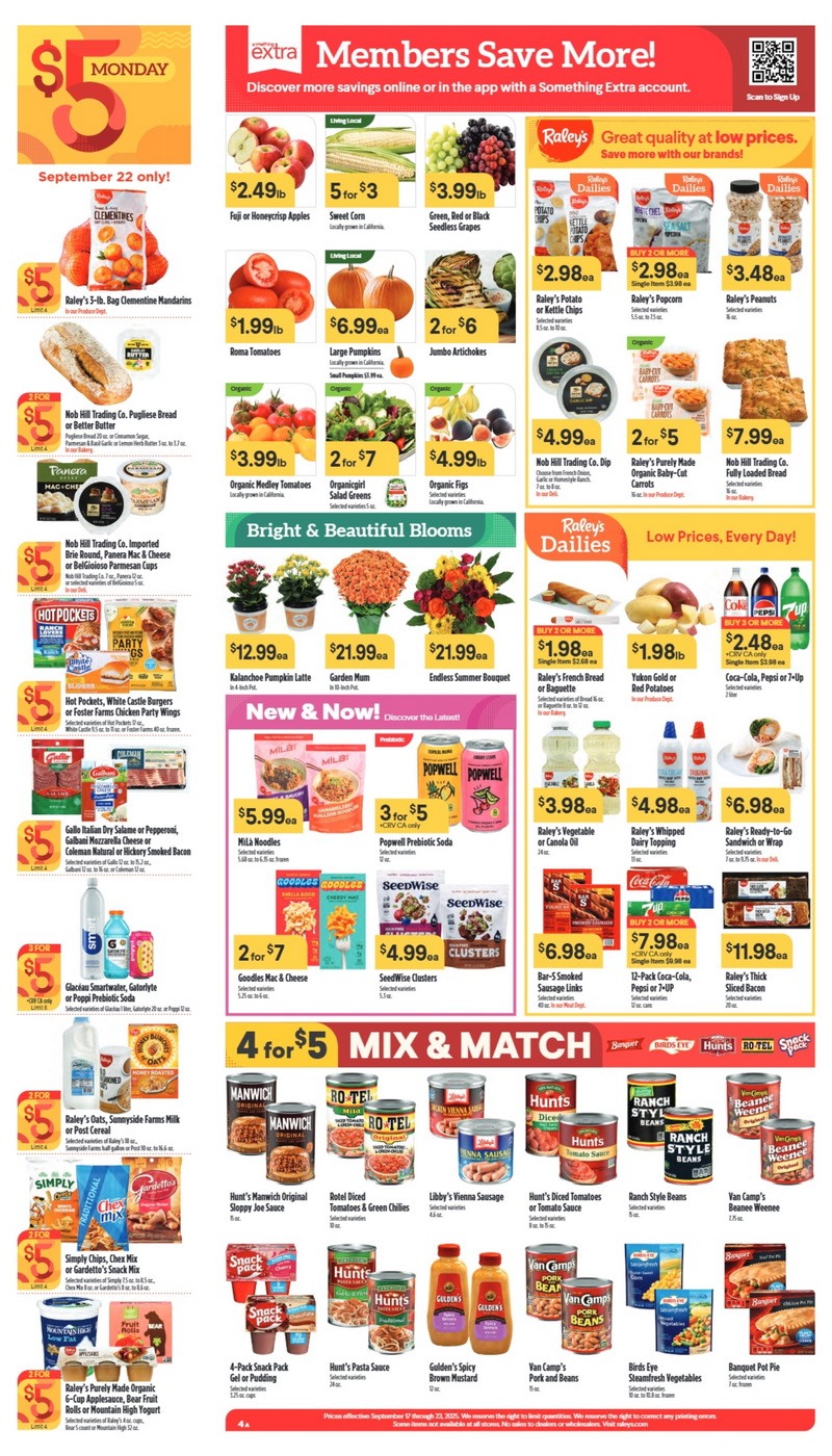 Raley's Supermarkets Weekly Ad Sep 17 – Sep 23, 2025