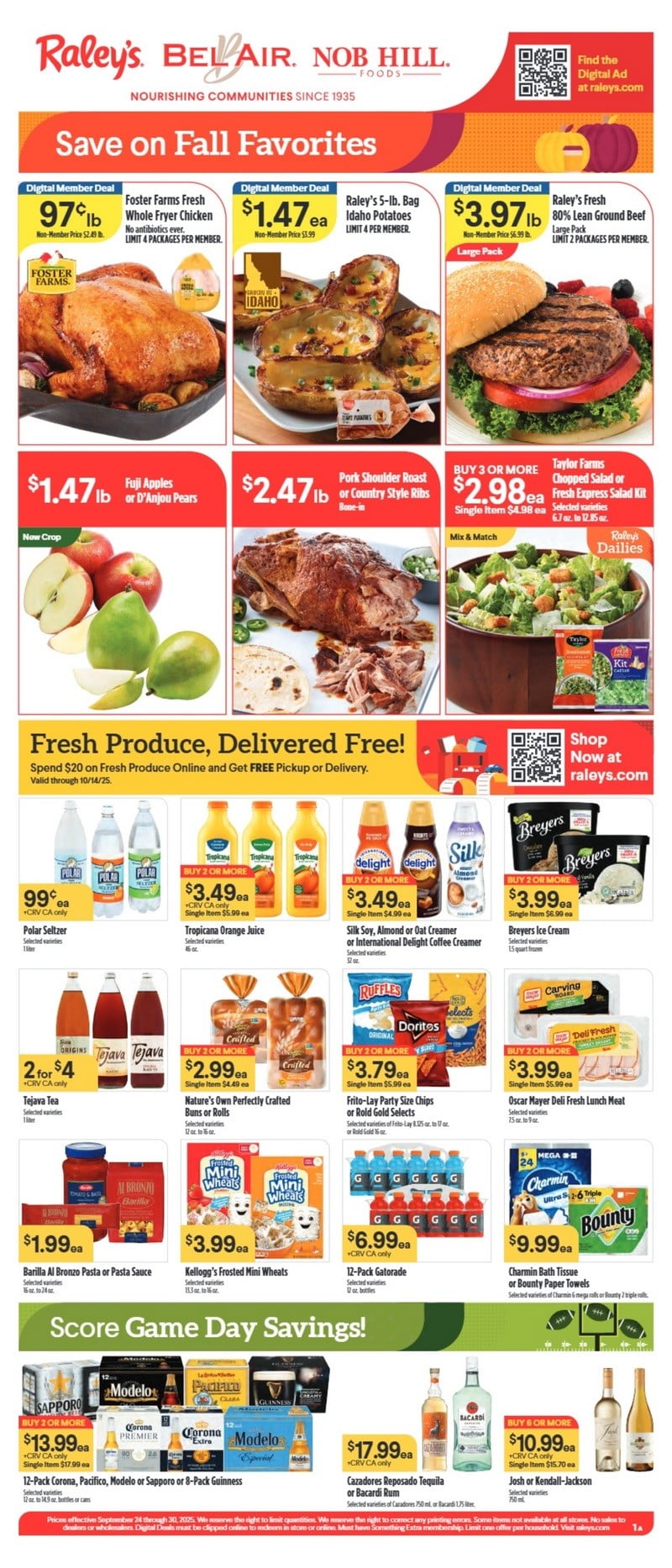 Raley's Supermarkets Weekly Ad Sep 24 – Sep 30, 2025