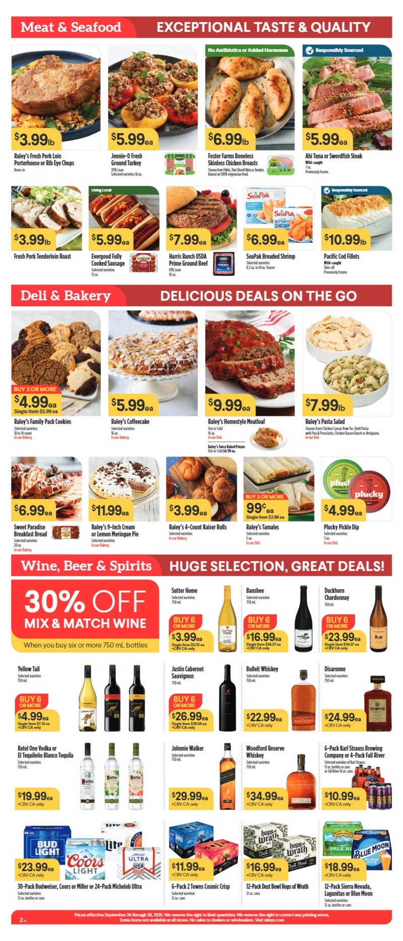 Raley's Supermarkets Weekly Ad Sep 24 – Sep 30, 2025