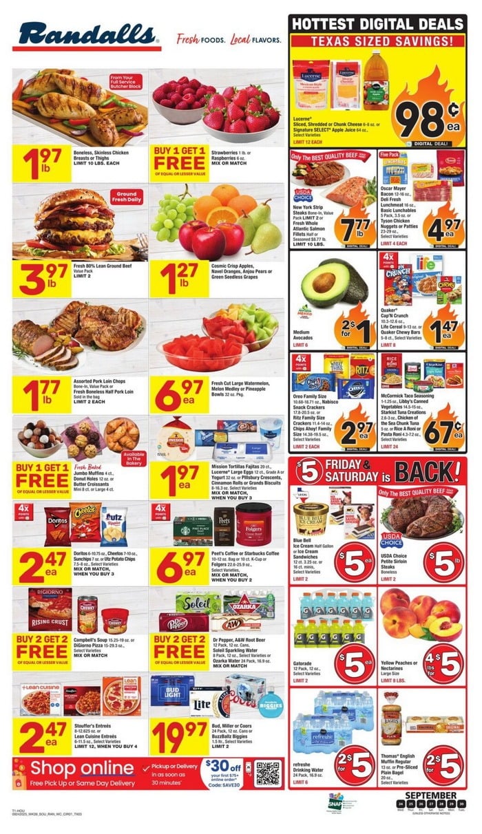 Randalls Weekly Ad Sep 24 – Sep 30, 2025