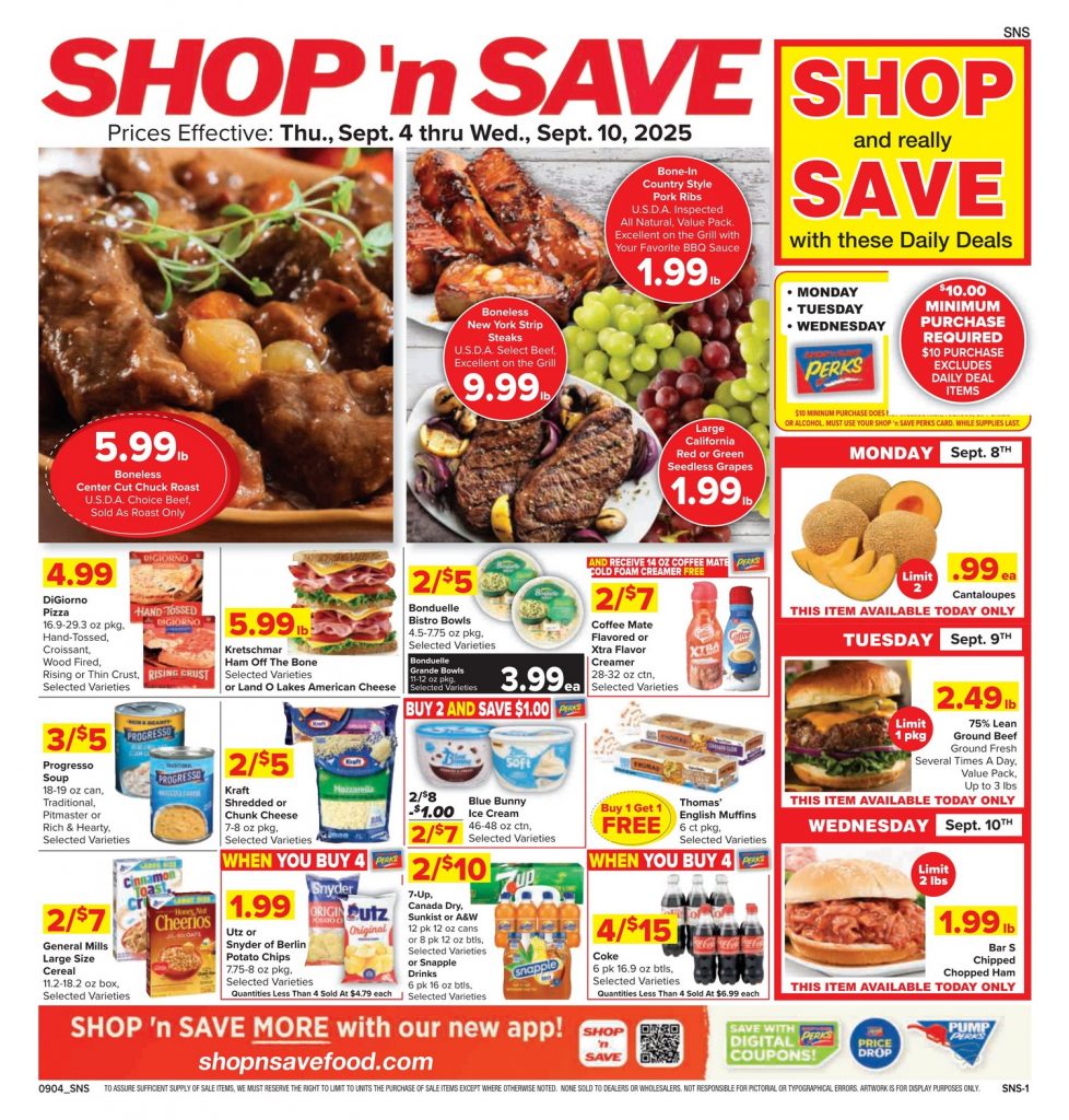 SHOP 'n SAVE Weekly Ad Sep 04 – Sep 10, 2025