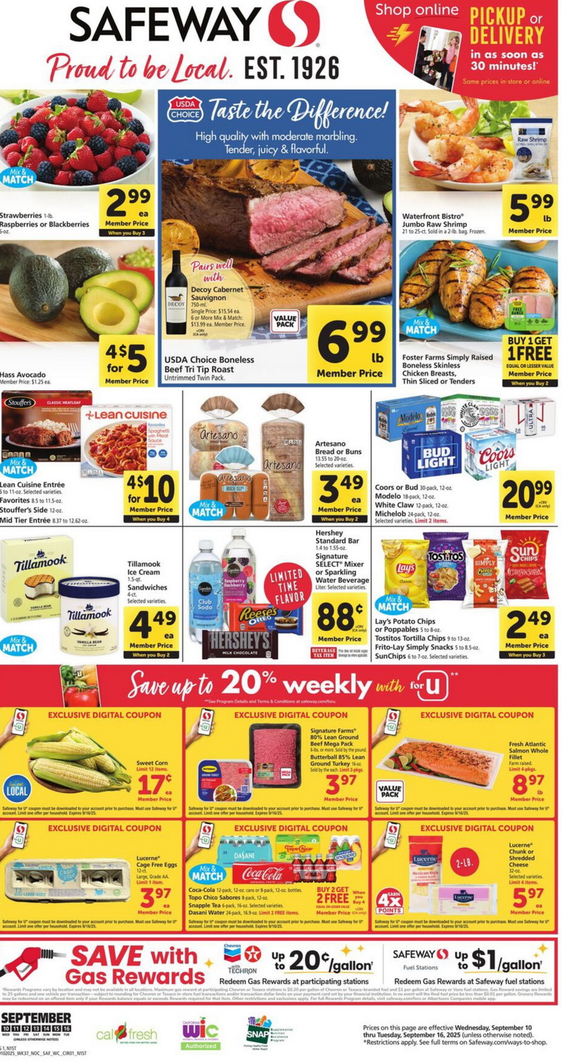 Safeway Weekly Ad Sep 10 – Sep 16, 2025