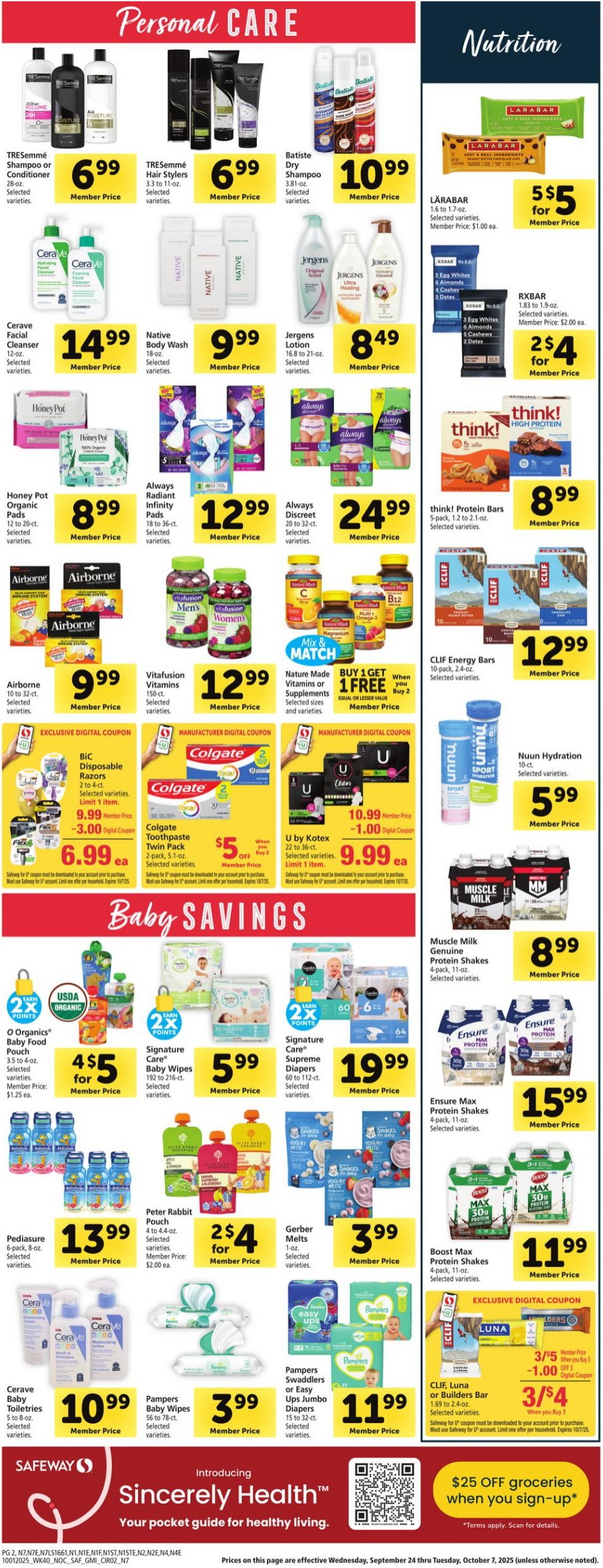 Safeway Weekly Ad Oct 01 – Oct 07, 2025