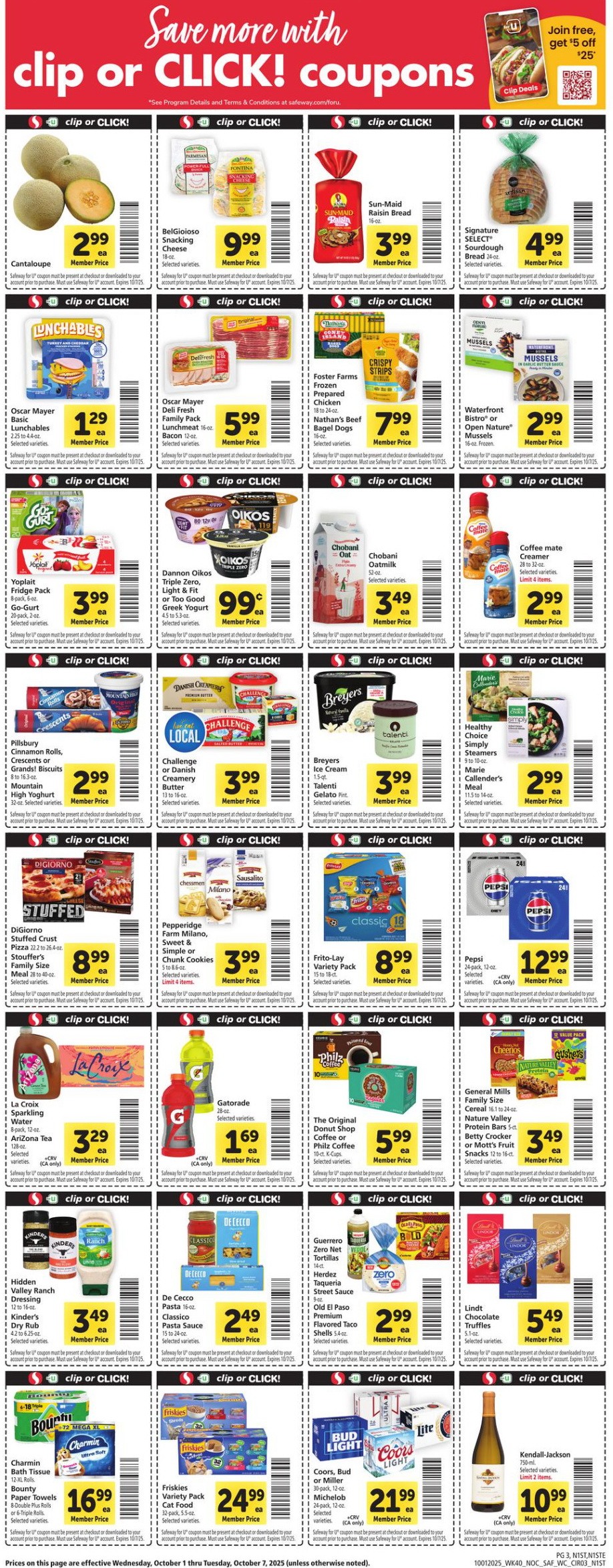 Safeway Weekly Ad Oct 01 – Oct 07, 2025