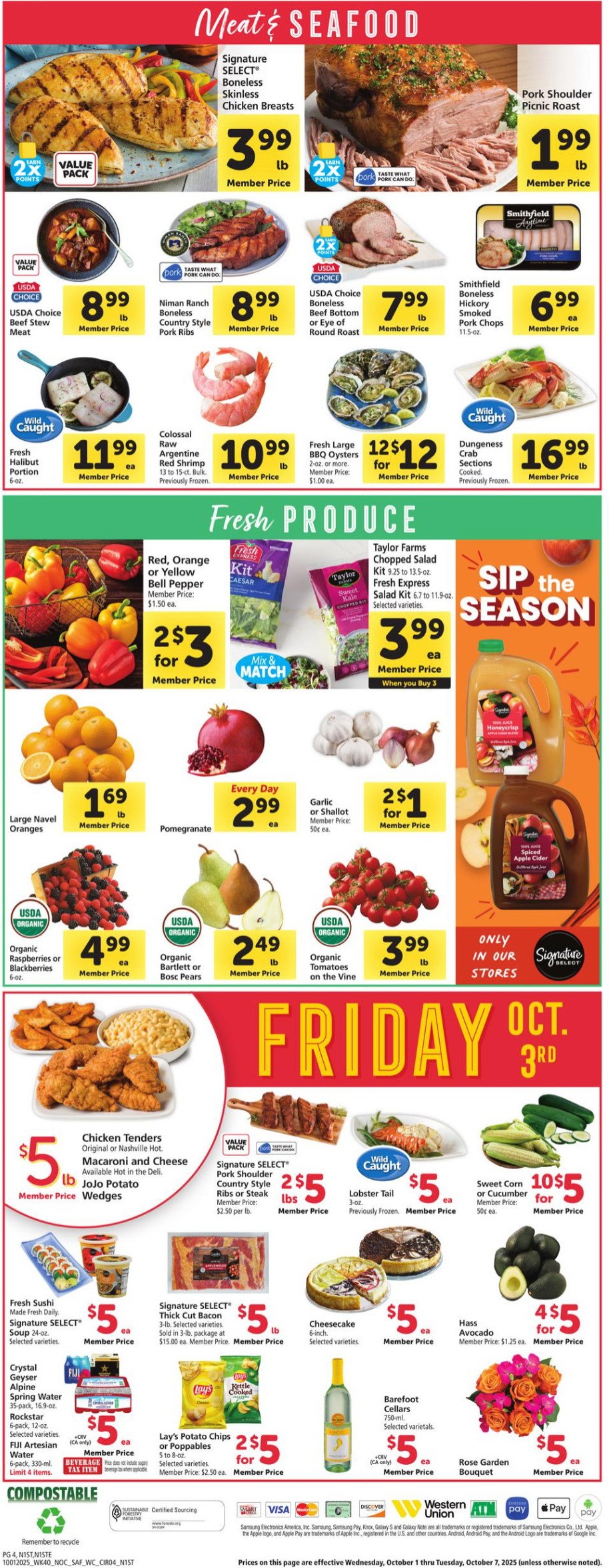 Safeway Weekly Ad Oct 01 – Oct 07, 2025