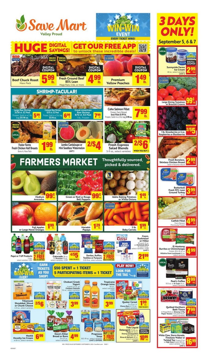 Save Mart Supermarkets Weekly Ad Sep 03 – Sep 09, 2025