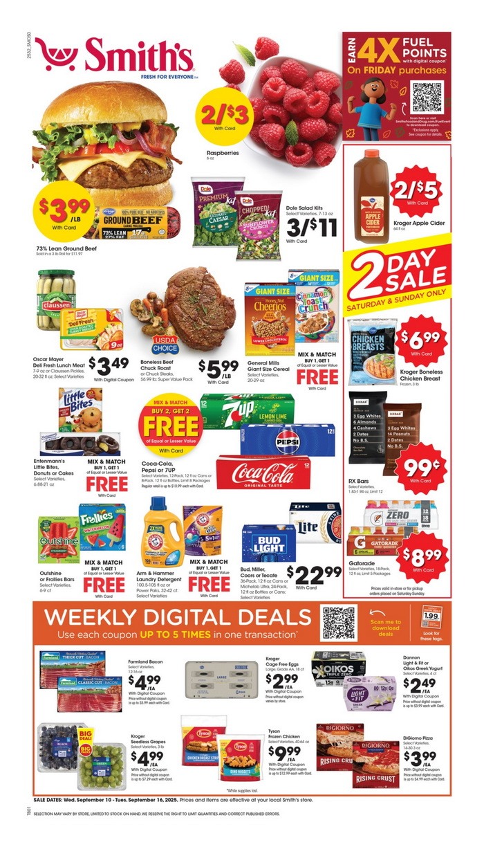 Smith's Food and Drug Weekly Ad Sep 10 – Sep 16, 2025 (Halloween Promotion Included)