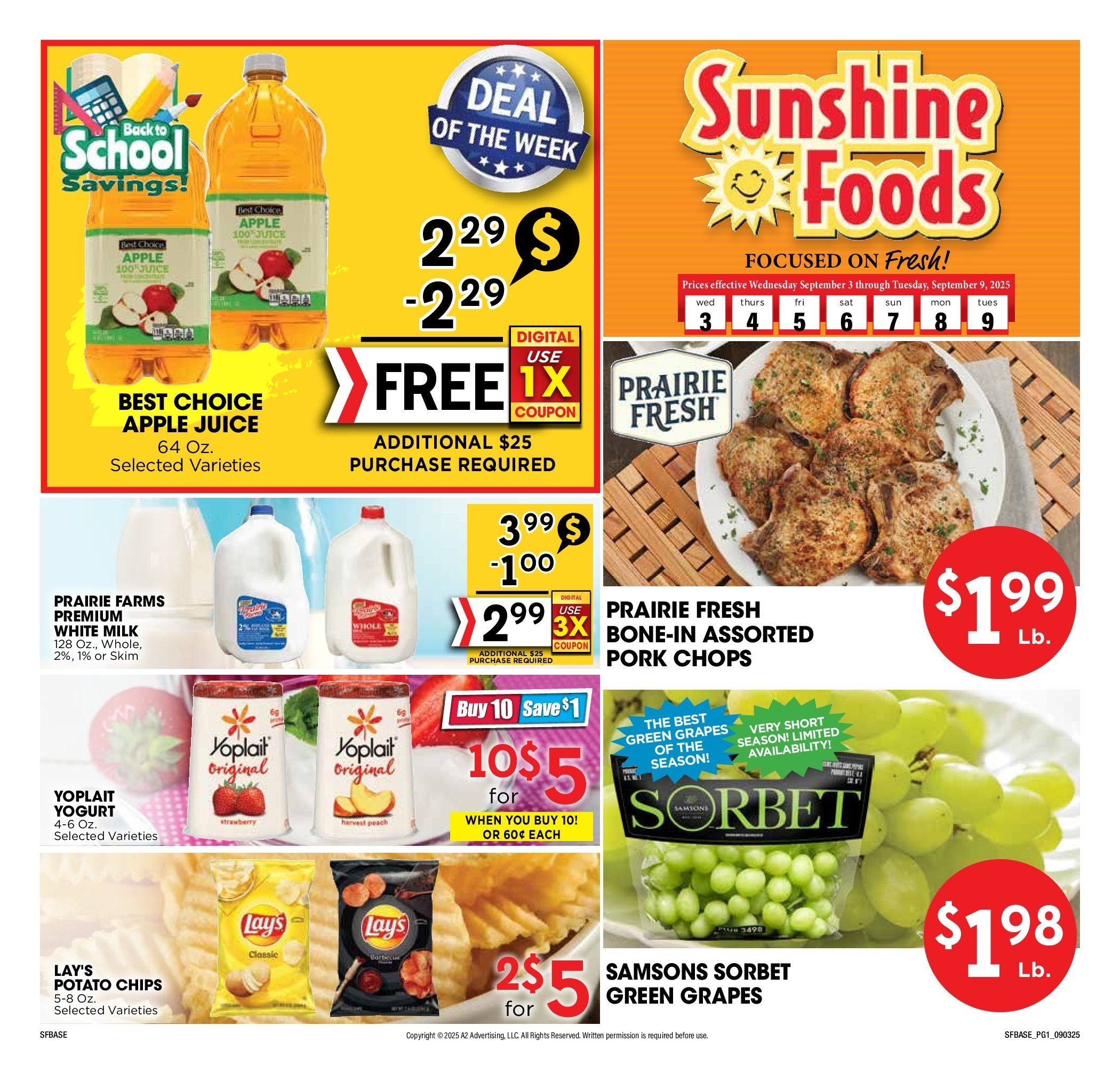Sunshine Foods Weekly Ad Sep 03 – Sep 09, 2025