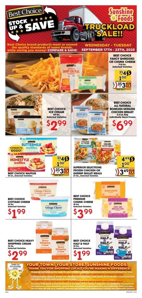 Sunshine Foods Weekly Ad Sep 17 – Sep 23, 2025