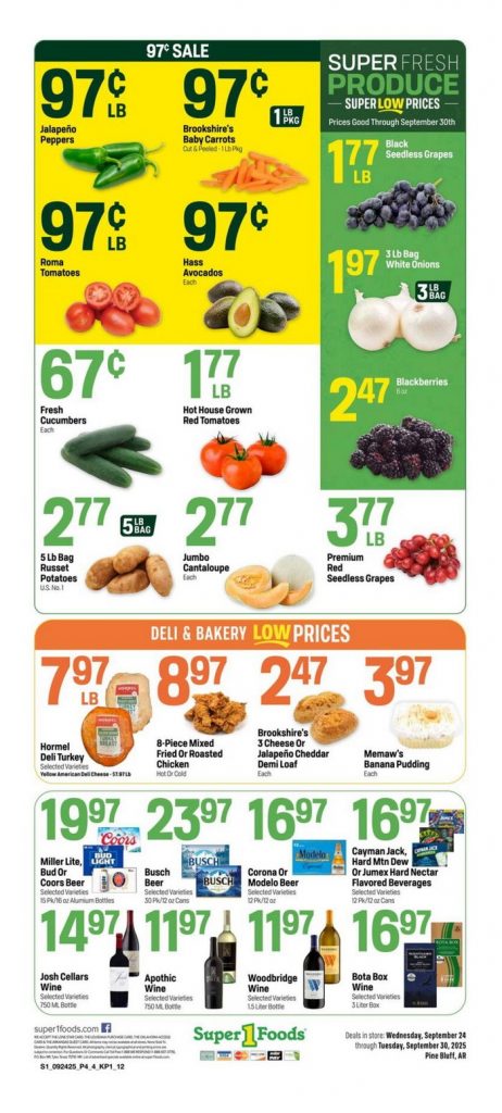 Super 1 Foods Weekly Ad Sep 24 – Sep 30, 2025