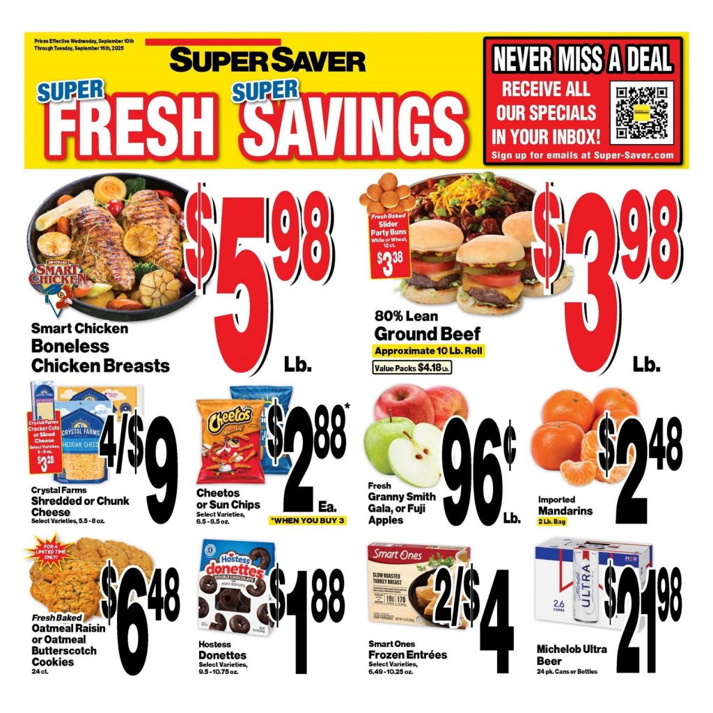 Super Saver Weekly Ad Sep 10 – Sep 16, 2025