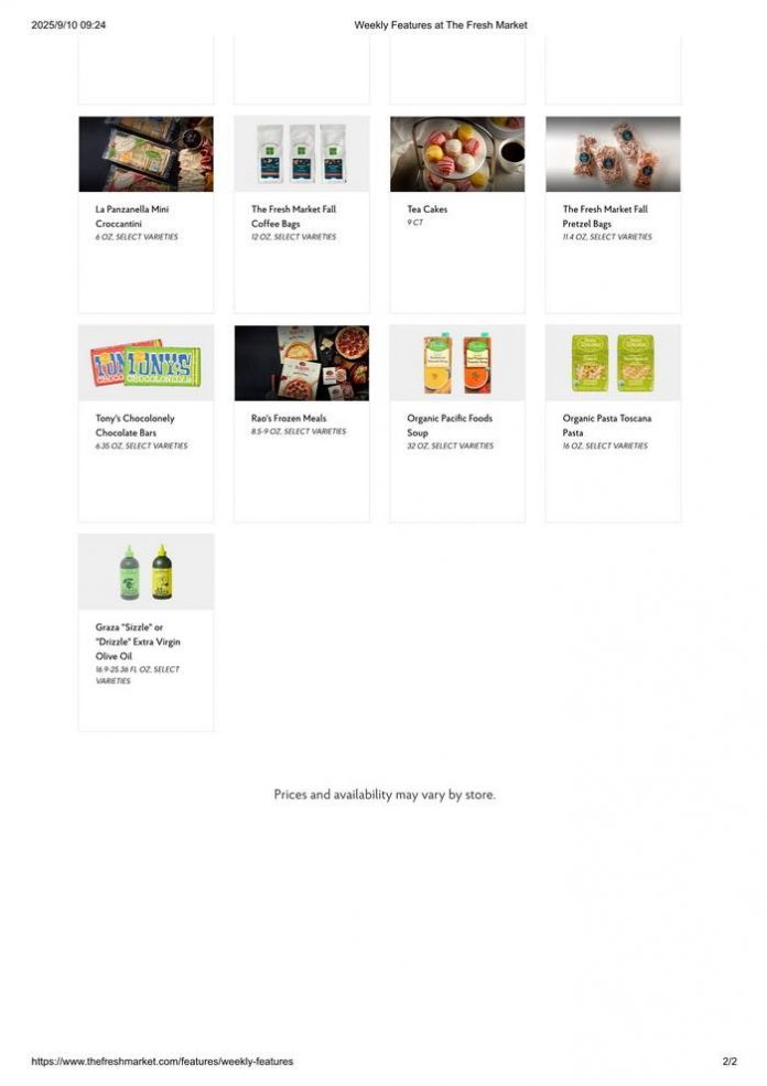 The Fresh Market Weekly Ad Sep 10 – Sep 16, 2025