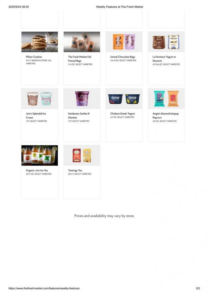 The Fresh Market Weekly Ad Sep 24 – Sep 30, 2025