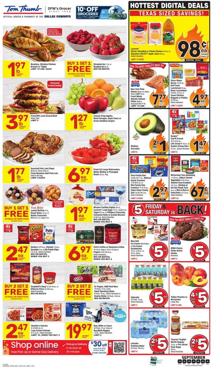 Tom Thumb Weekly Ad Sep 24 – Sep 30, 2025