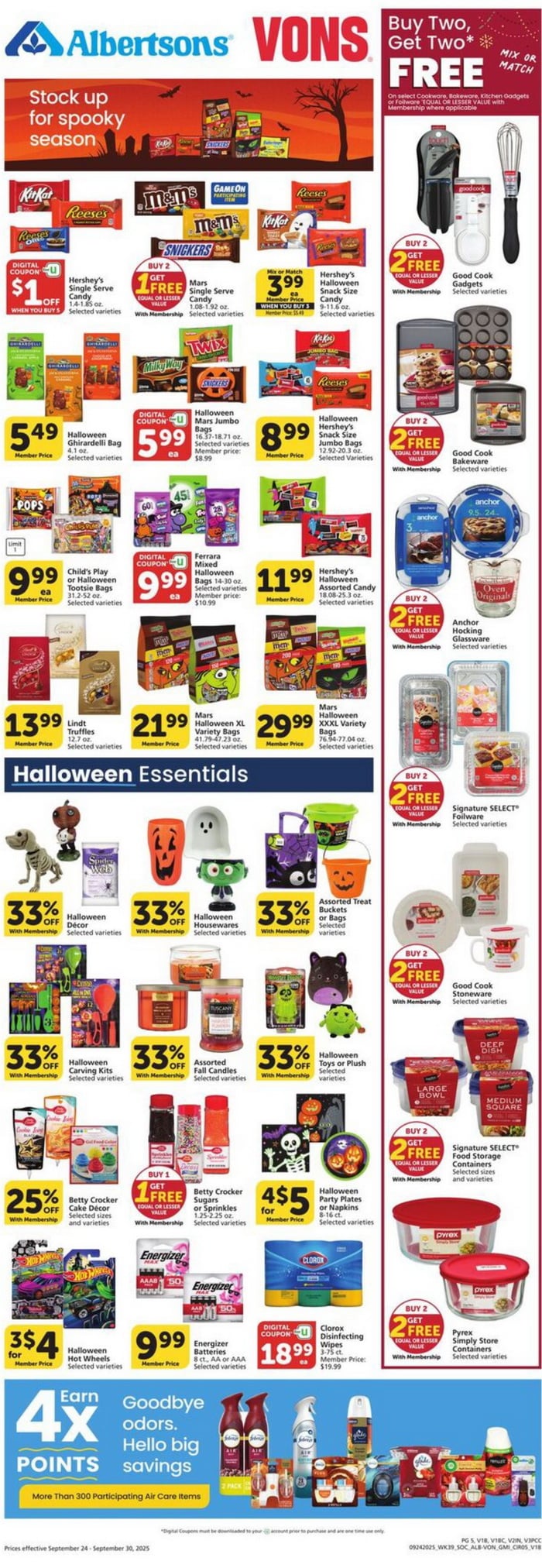 Vons Weekly Ad Sep 24– Sep 30, 2025