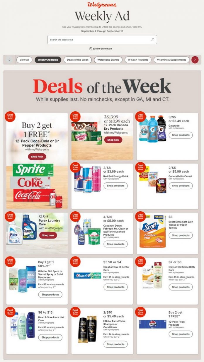 Walgreens Weekly Ad Sep 07 – Sep 13, 2025