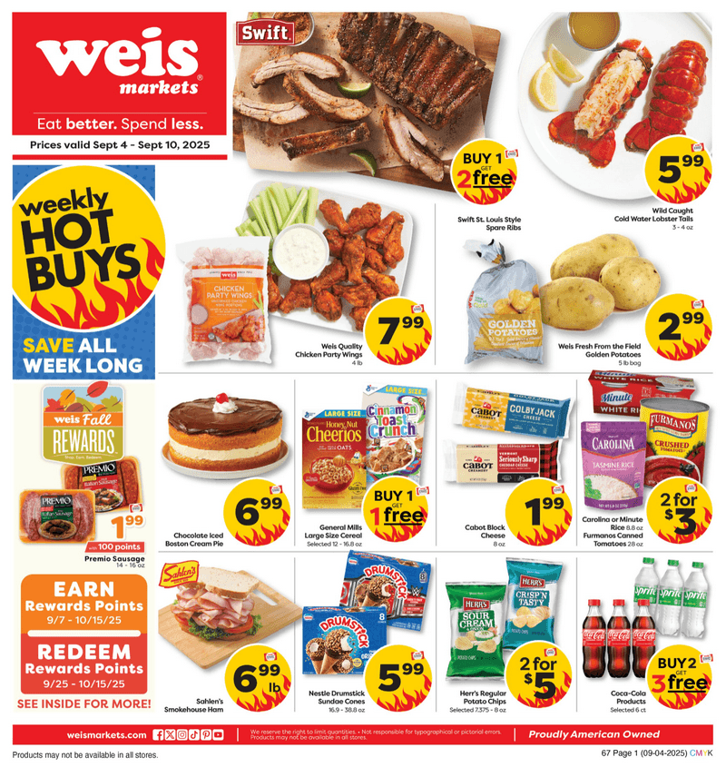 Weis Markets Weekly Ad Sep 04 – Sep 10, 2025