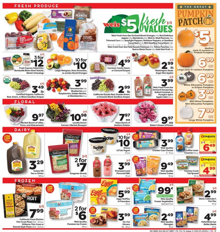 Weis Markets Weekly Ad Sep 25 – Oct 01, 2025