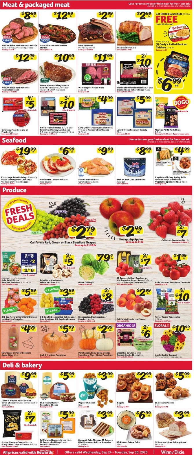 Winn-Dixie Weekly Ad Sep 24 – Sep 30, 2025