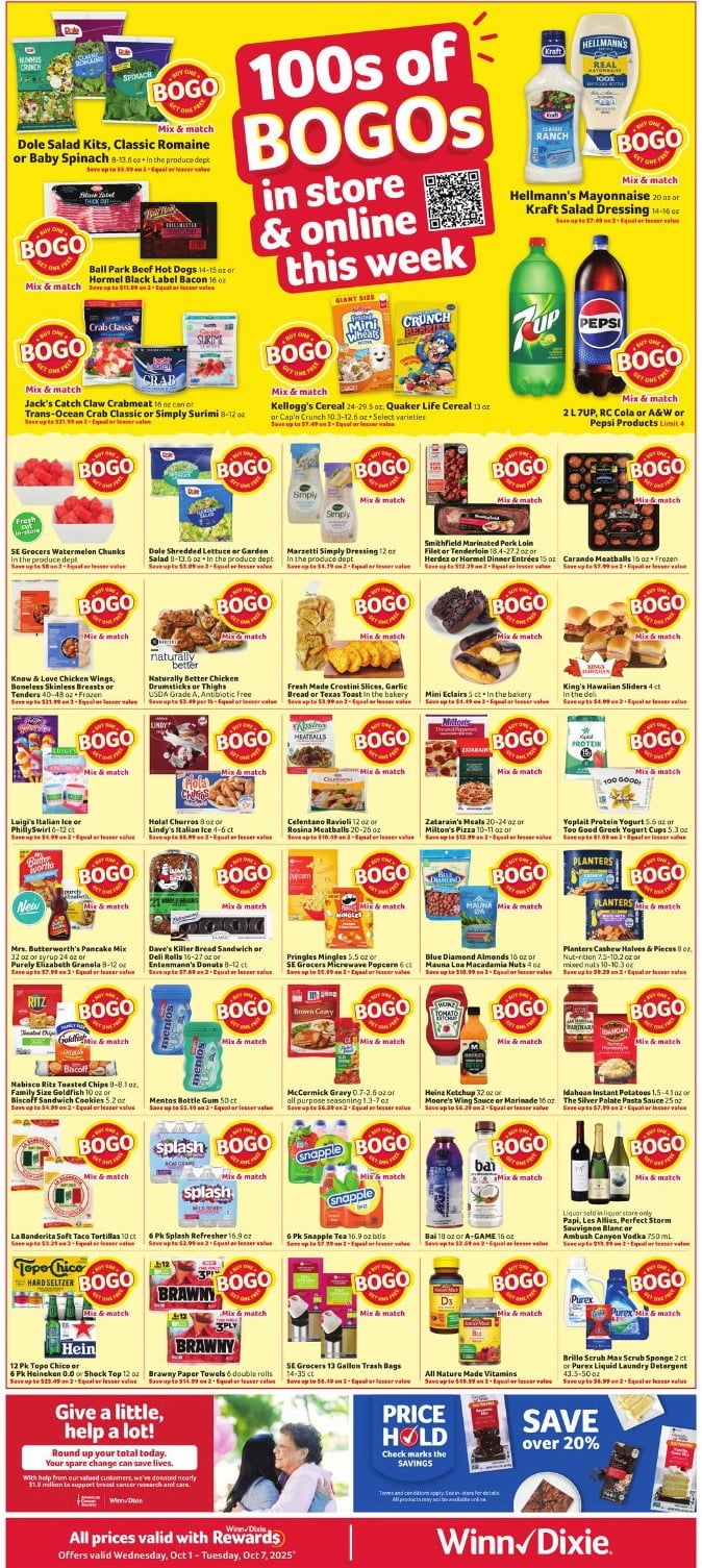 Winn-Dixie Weekly Ad Oct 01 – Oct 07, 2025