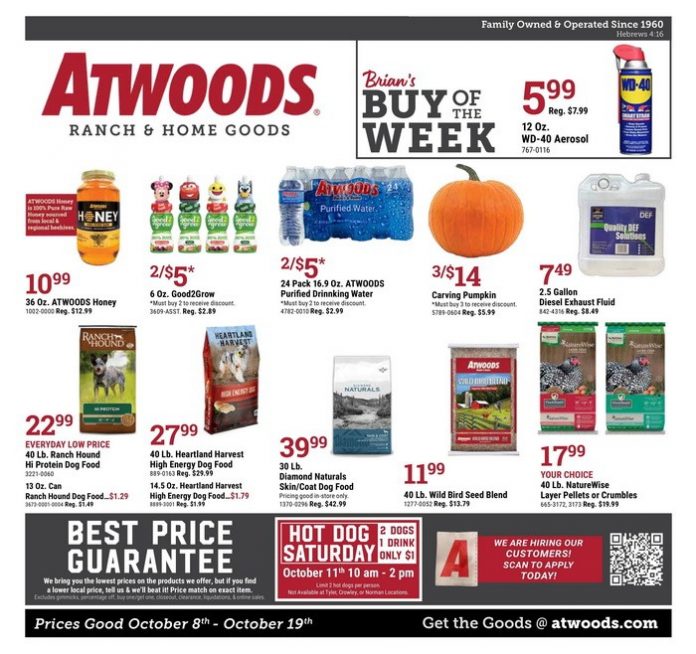 Atwoods Weekly Ad Oct 08 – Oct 19, 2025