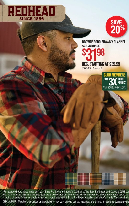 Bass Pro Shops Flannel Feast Deals Oct 16 – Oct 30, 2025