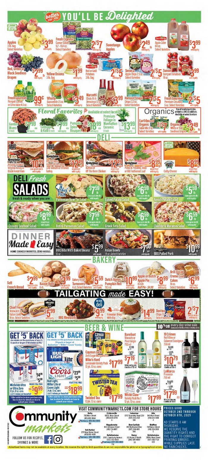 Community Markets Weekly Ad Oct 02 – Oct 08, 2025