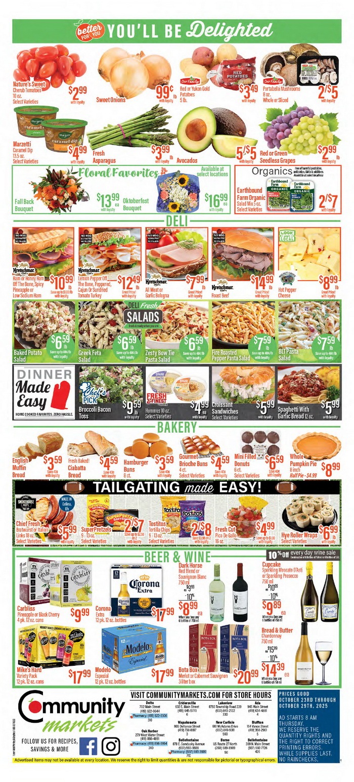 Community Markets Weekly Ad Oct 23 – Oct 29, 2025
