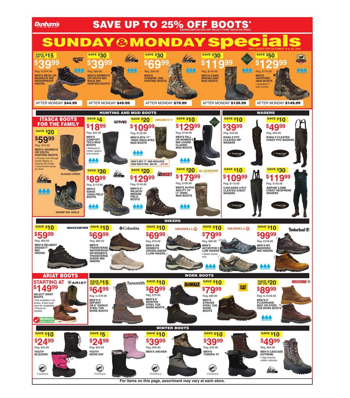 Dunham's Sports Weekly Ad Oct 17 – Oct 23, 2025