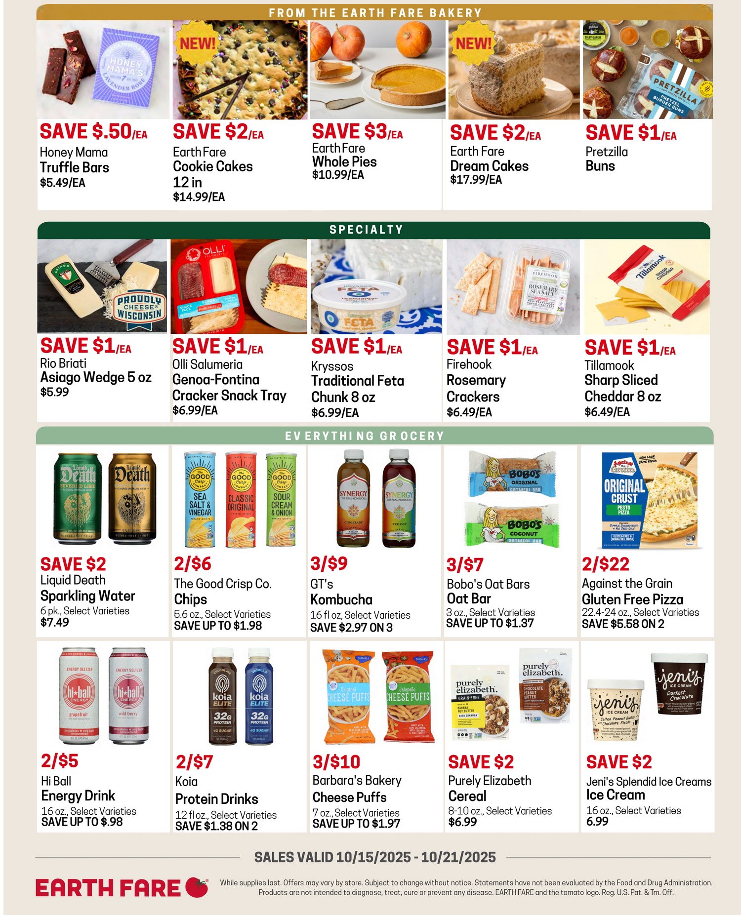 Earth Fare Weekly Ad Oct 15 – Oct 21, 2025
