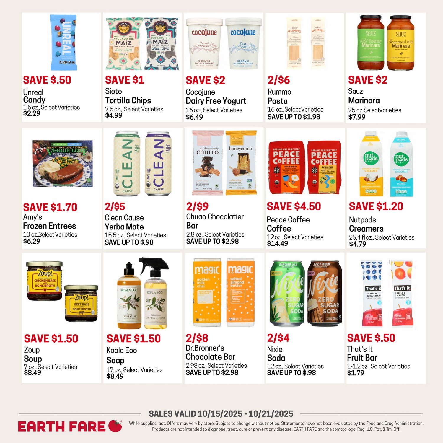 Earth Fare Weekly Ad Oct 15 – Oct 21, 2025