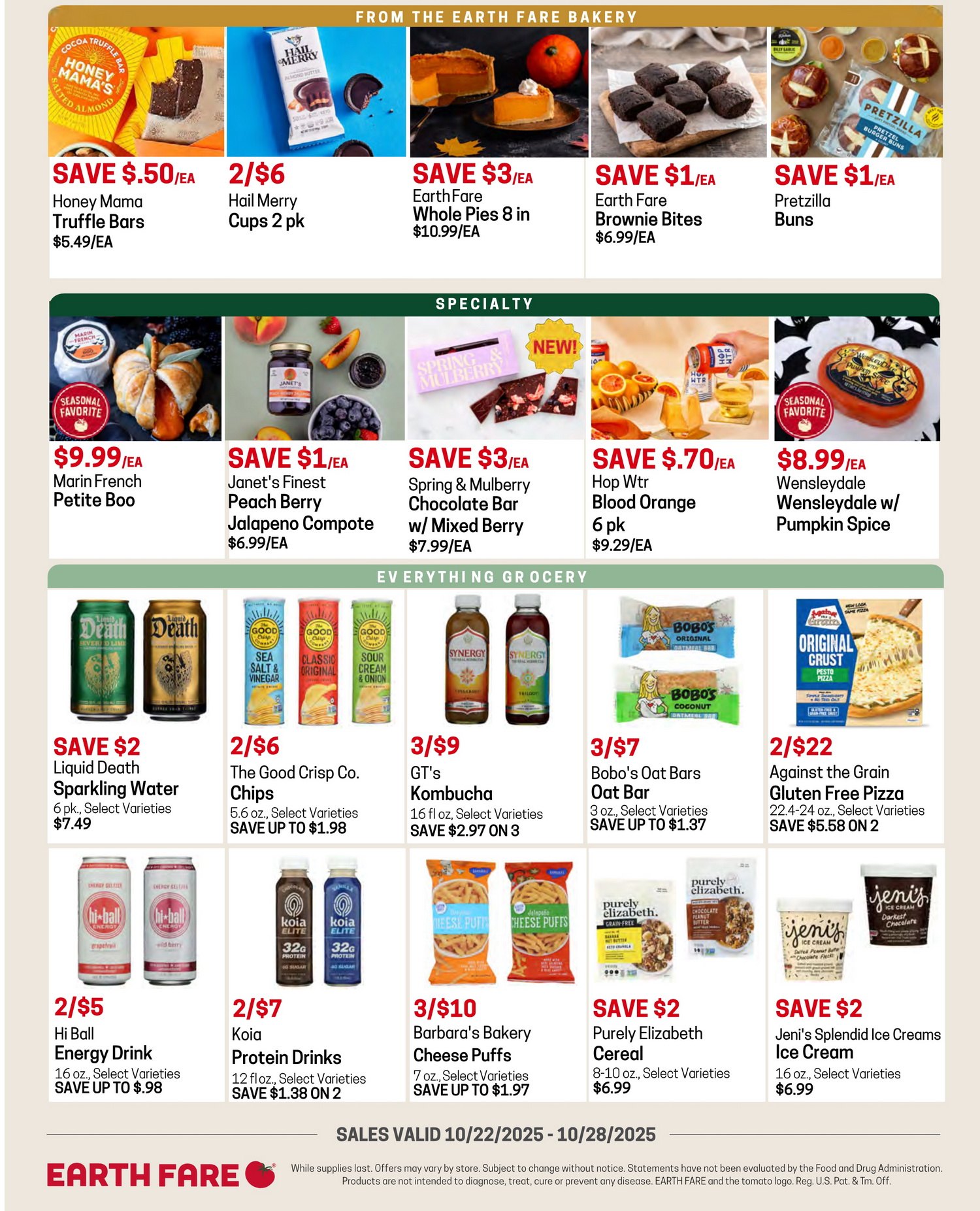 Earth Fare Weekly Ad Oct 22 – Oct 28, 2025