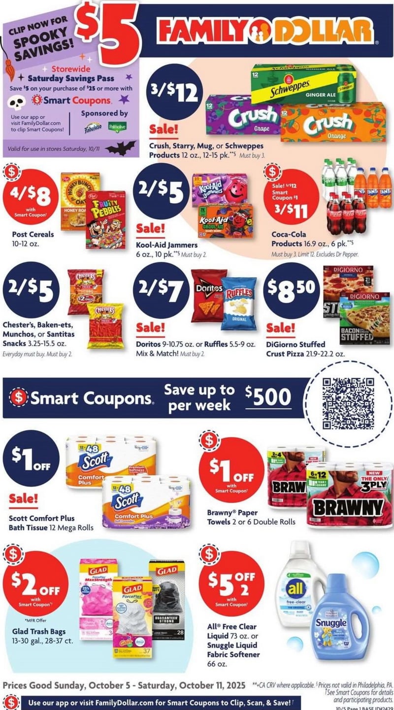 Family Dollar Weekly Ad Oct 05 – Oct 11, 2025