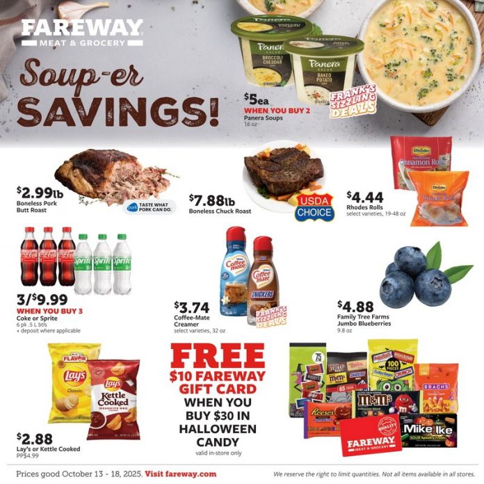 Fareway Weekly Ad Oct 13 – Oct 18, 2025 (Halloween Promotion Included)