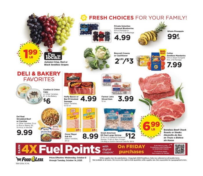 Food 4 Less Weekly Ad Oct 08 – Oct 14, 2025