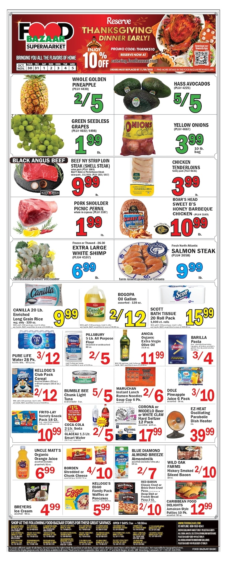 Food Bazaar Weekly Ad Oct 30 – Nov 05, 2025 (Thanksgiving Promotion ...