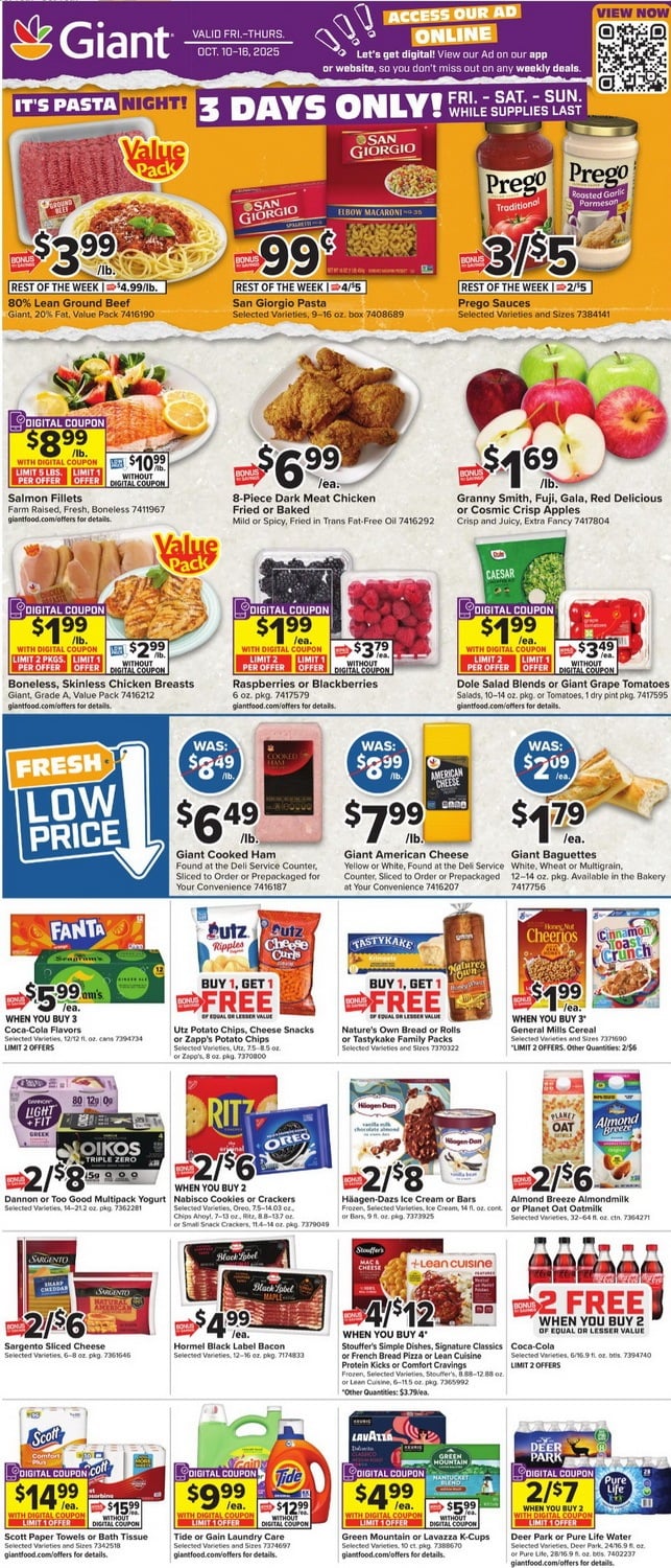 Giant Food Weekly Ad Oct 10 – Oct 16, 2025