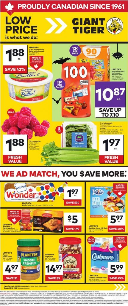 Giant Tiger Weekly Ad Oct 22 – Oct 28, 2025 (Halloween Promotion Included)