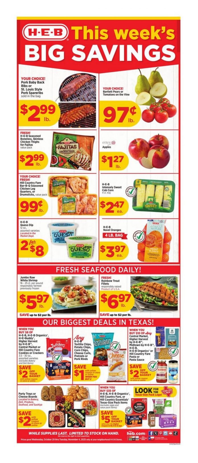 HEB Weekly Ad Oct 29 – Nov 04, 2025