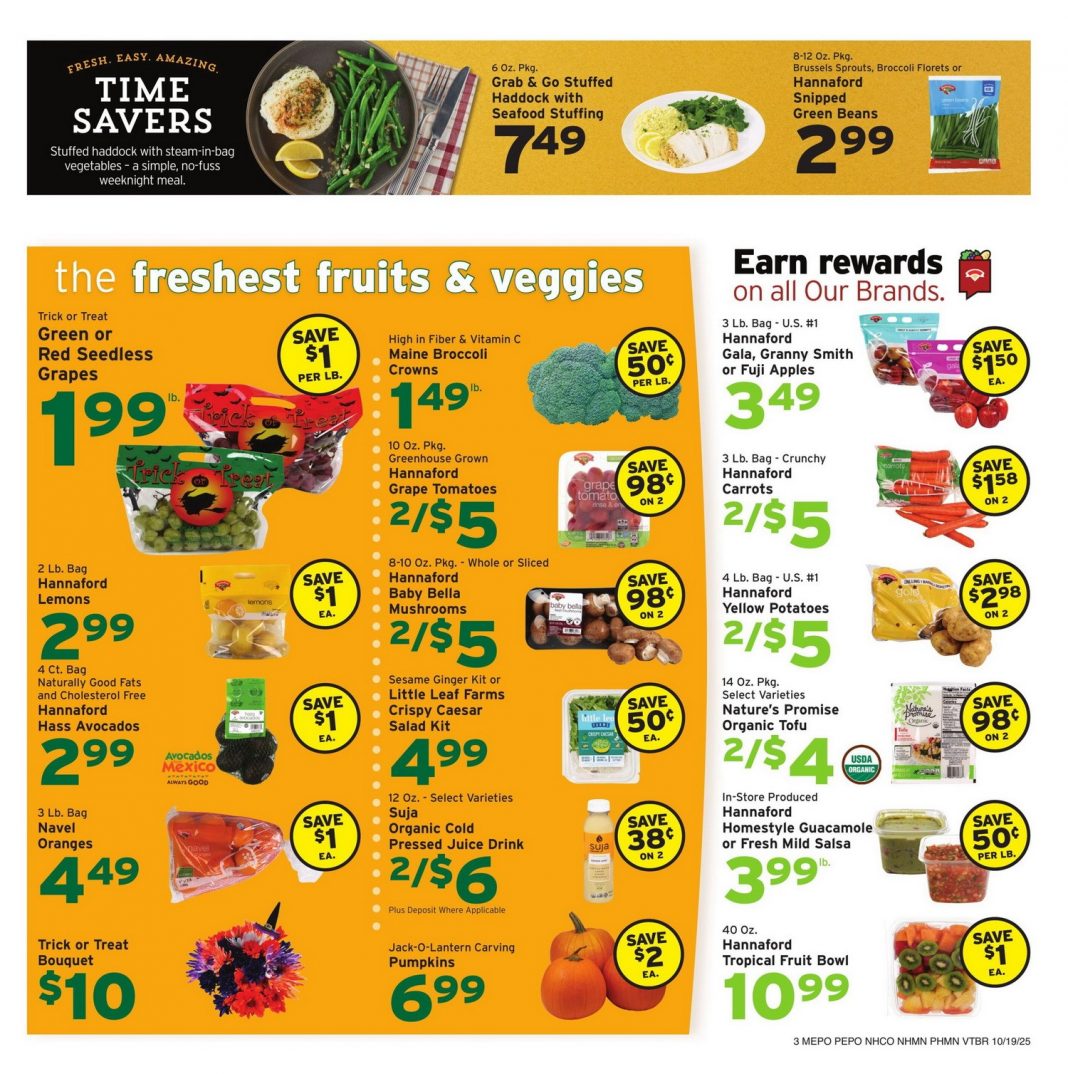 Hannaford Weekly Ad Oct 19 – Oct 25, 2025