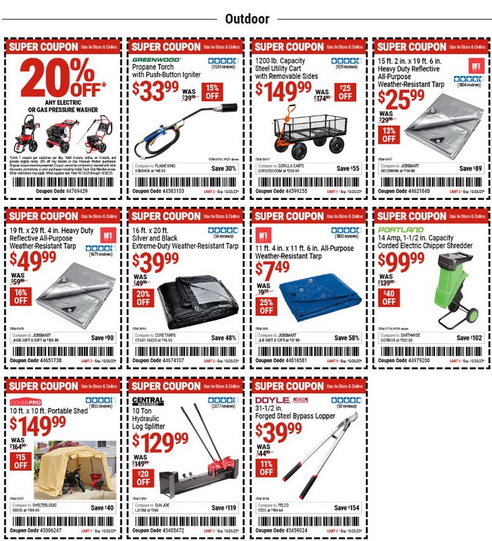 Harbor Freight Coupon Sale Oct 13 – Oct 26, 2025