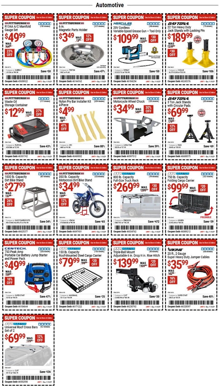 Harbor Freight Coupon Sale Oct 27 – Nov 09, 2025