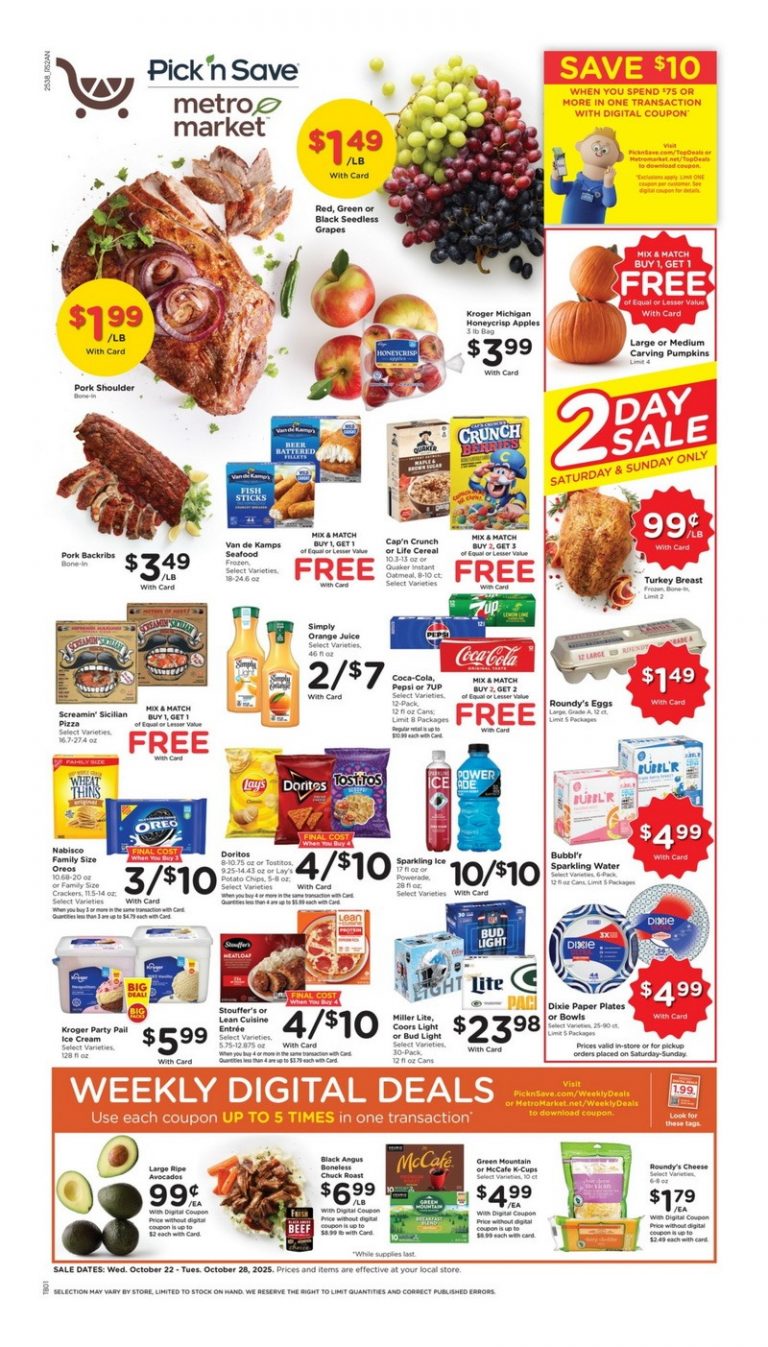 Pick 'n Save Weekly Ad Oct 22 – Oct 28, 2025 (Halloween Promotion Included)