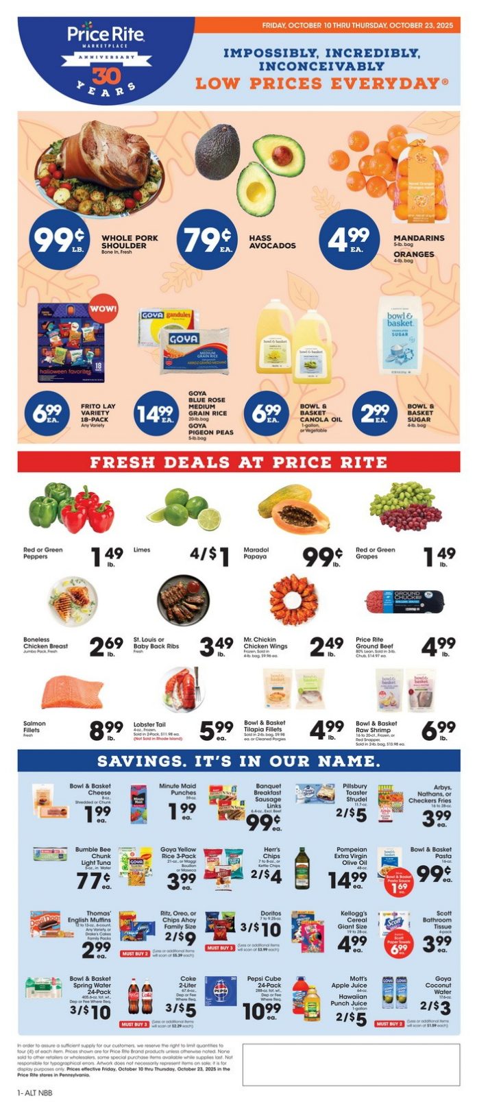 Price Rite Weekly Ad Oct 10 – Oct 23, 2025