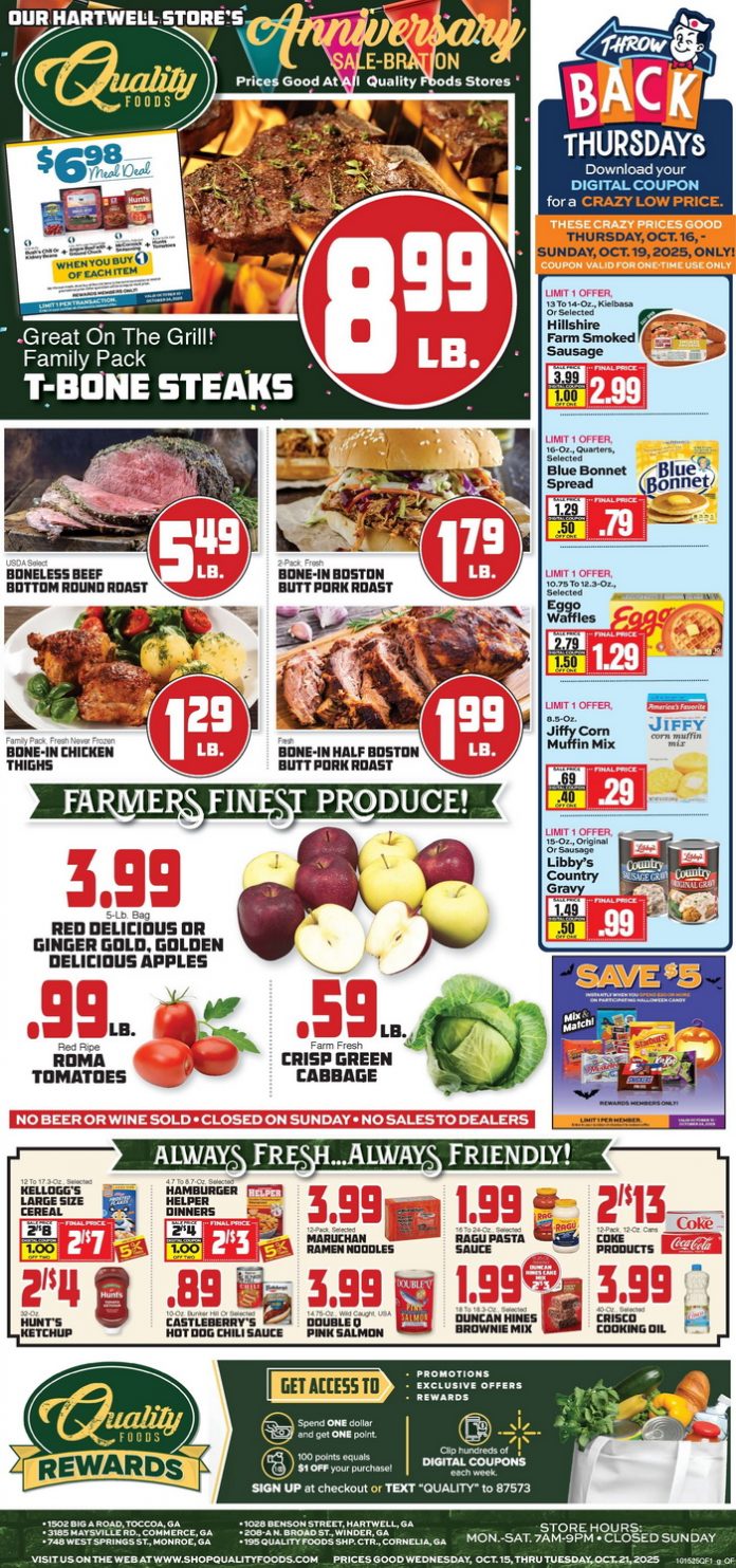 Quality Foods Weekly Ad Oct 15 – Oct 21, 2025