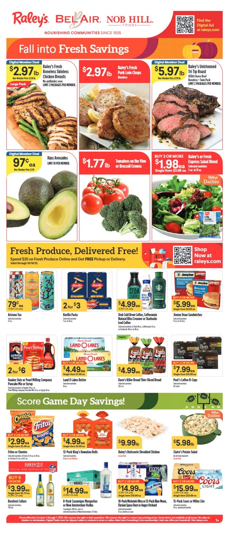Raley's Supermarkets Weekly Ad Oct 01 – Oct 07, 2025