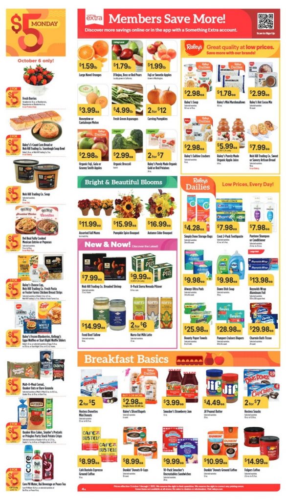 Raley's Supermarkets Weekly Ad Oct 01 – Oct 07, 2025